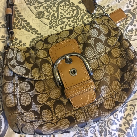Coach | Bags | Coach Signature Print Shoulder Bag | Poshmark